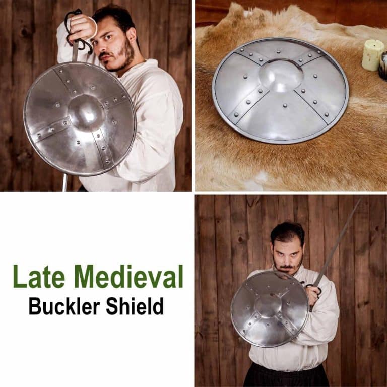 Reinforced Large Steel Buckler - 16 inch - 16 Gauge Steel