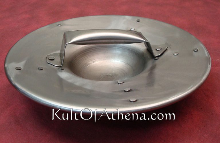 Plated Steel Buckler - 12 Inch- 14 Gauge Steel