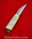 Viking Bone Grip Seax with Etched Norse Design