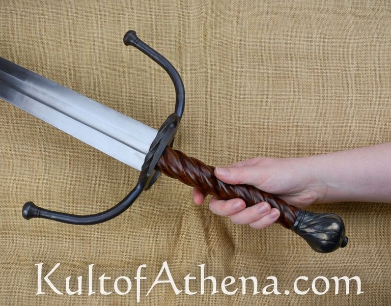 German Longsword with Twisted Wood Grip - Stage Combat Version