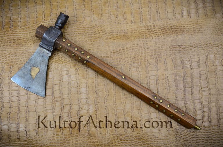 French Chippewa Brass-Heart Pipe Tomahawk
