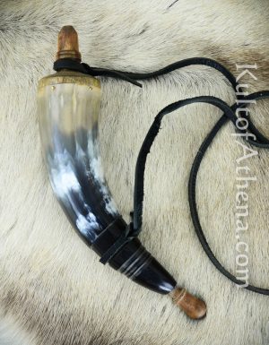 Powder Horn with Wooden Stopper