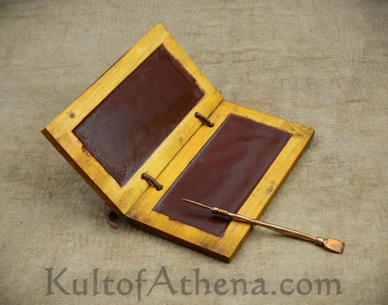 Roman Wax Writing Tablet with Bronze Stylus