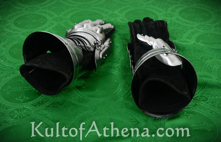 Late Medieval Steel Gauntlets - 18 Gauge Steel