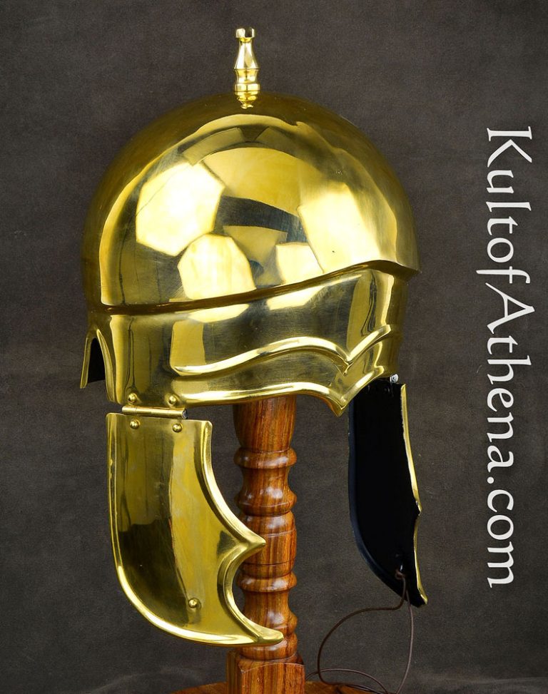 Greek Attic Helmet - 18 Gauge Brass
