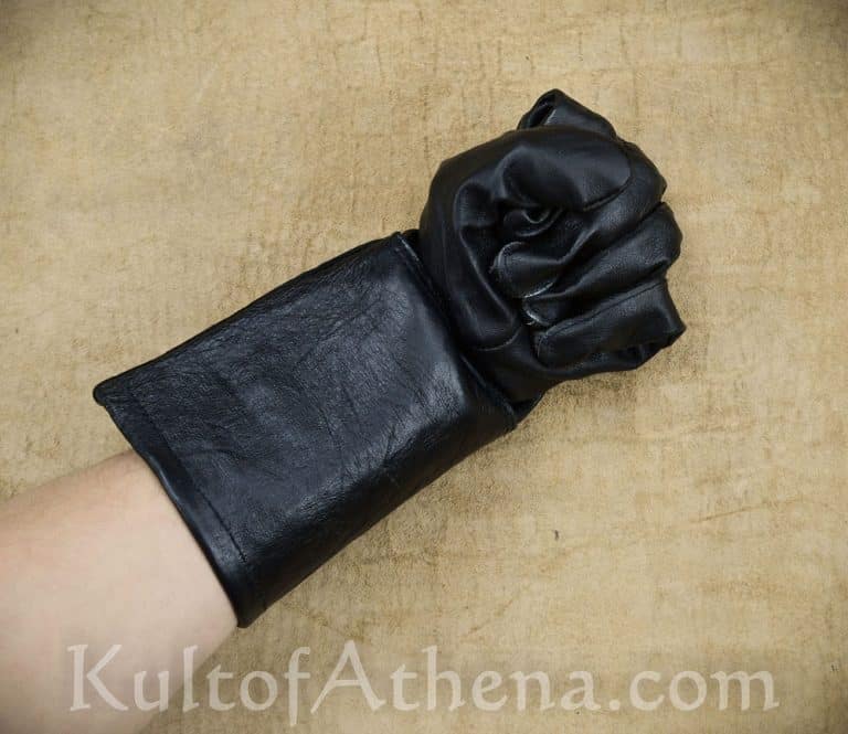 Black Leather Gauntlets
