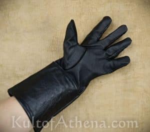 Black Leather Gauntlets