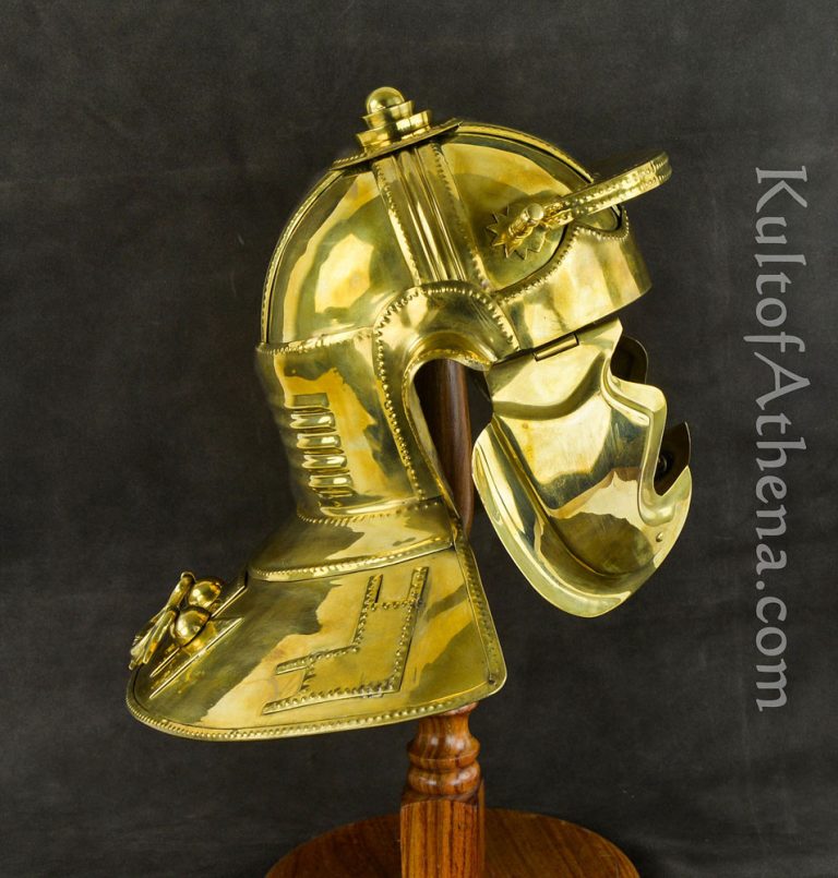 Roman Niedermoermter Helmet - 18 Gauge Brass