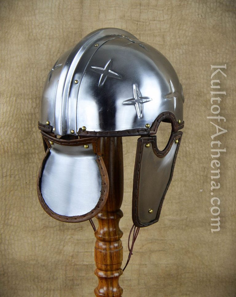 Late Roman Intercisa Helmet with Inset Crosses