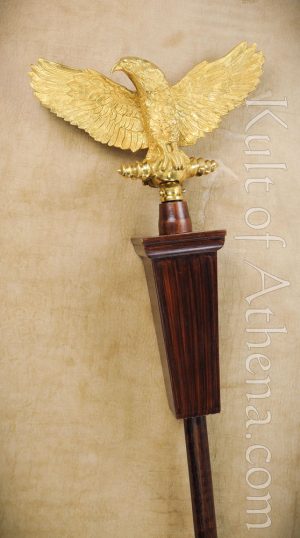 Roman Aquila Eagle Standard - Brass with wooden shaft