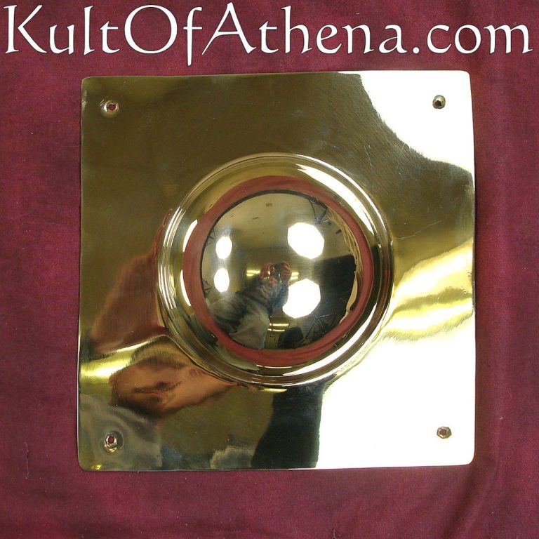 Square Roman Brass Shield Boss