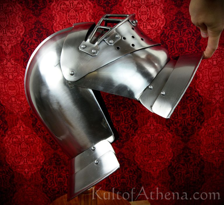 English Tourney Close Helm - 14 Gauge