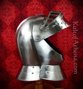 English Tourney Close Helm - 14 Gauge
