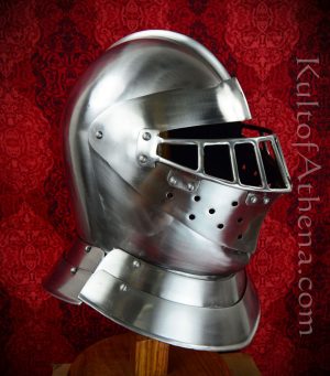 English Tourney Close Helm - 14 Gauge