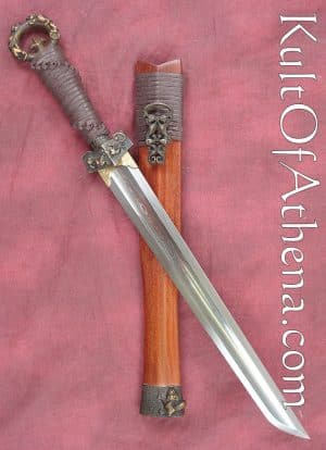Iron Tiger Forge Han Dynasty Dao Dagger with Folded Steel Blade