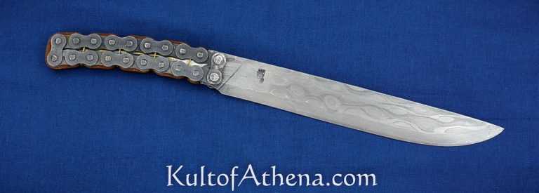 Devil's Edge - Biker Motorcycle Chain Pattern-Welded Dagger