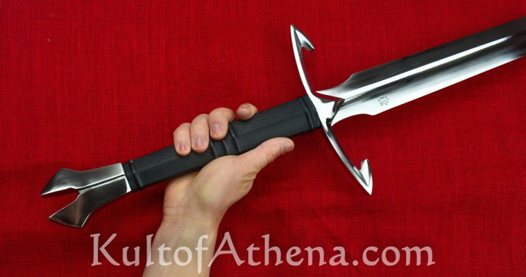 Darksword Black Death Gothic Sword - Black Grip with Integrated Sword Belt