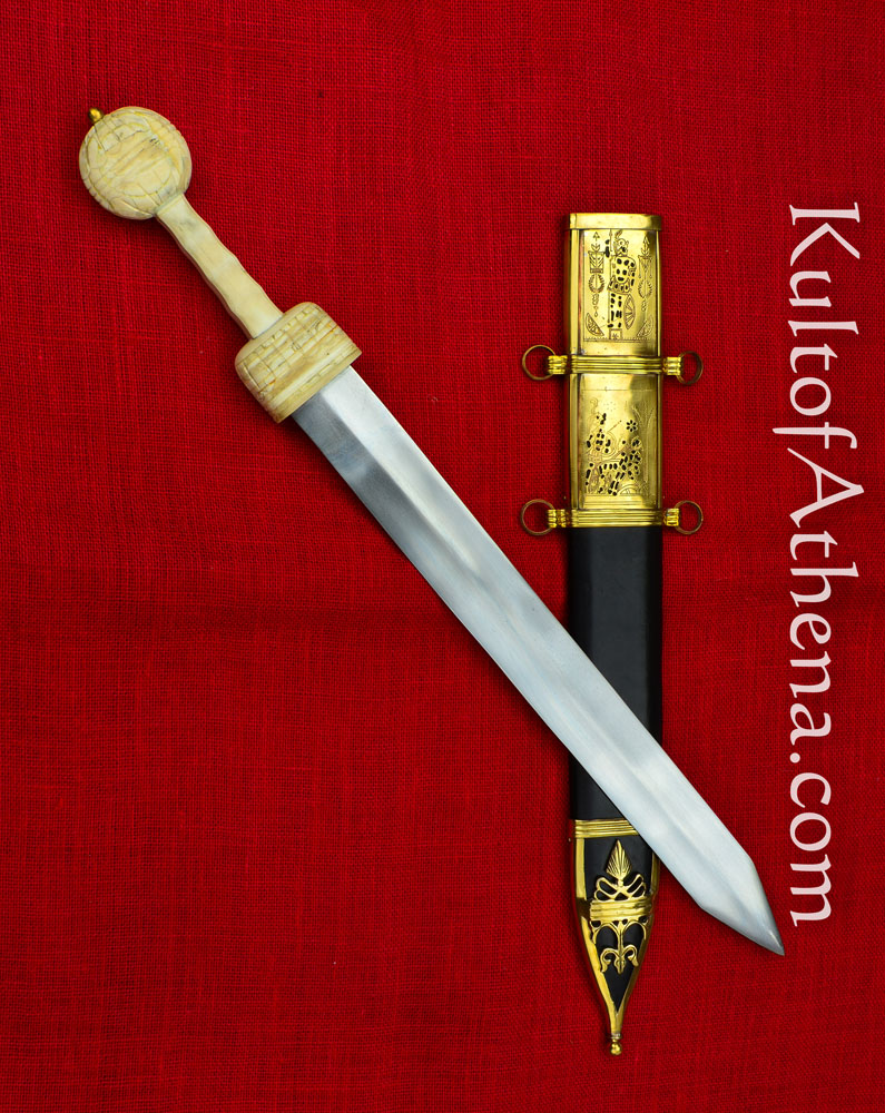 Cold Steel Sword 17 Western Gladius Roman Sword Metal Red And Steel ...