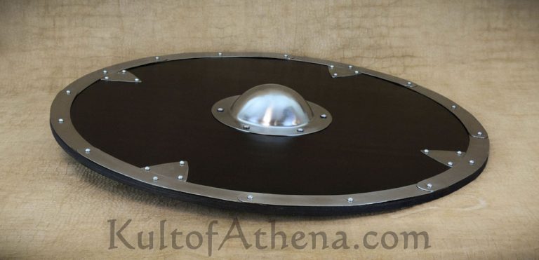 Large Viking Shield with Steel Rim and Boss