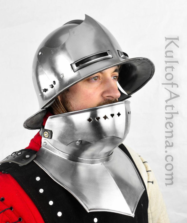 German / Swiss Visored Kettle-Sallet Helm