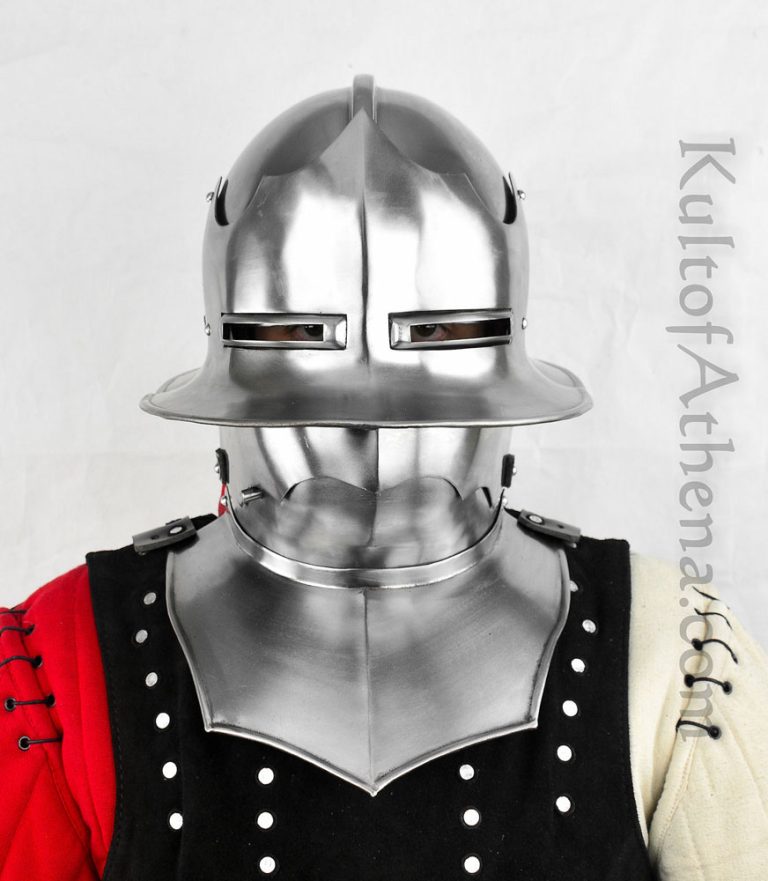 German / Swiss Visored Kettle-Sallet Helm