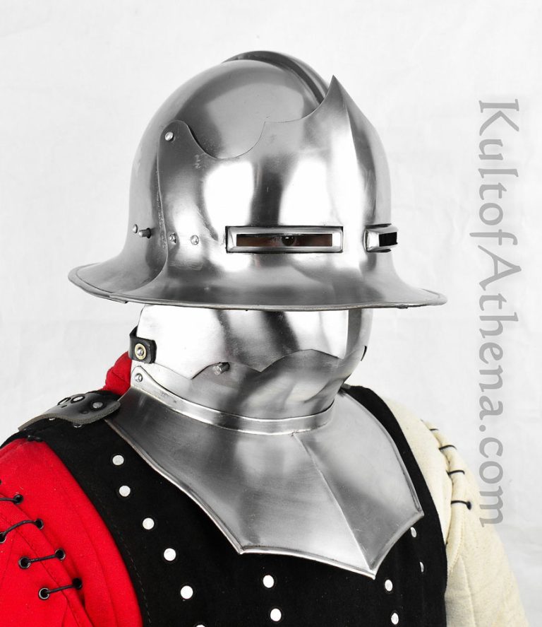 German / Swiss Visored Kettle-Sallet Helm