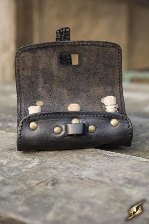 3 Bottle Potion Holder with Bottles - Black