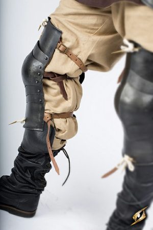 Floating Knee Armor (Poleyns) - Epic Dark Finish - 19 Gauge Steel