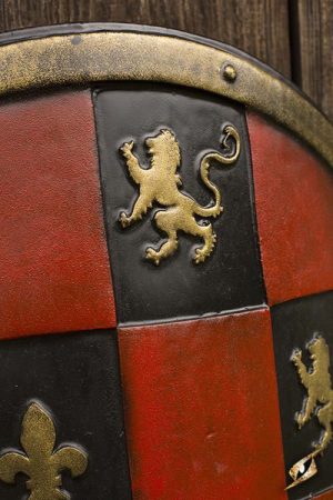 Checkered Shield - Red - Foam Shield