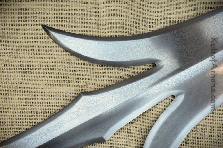 Chinese Folded Steel Double Hook Polearm