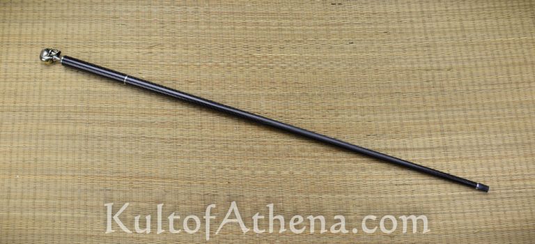 Silver Skull Carbon Fiber Sword Cane