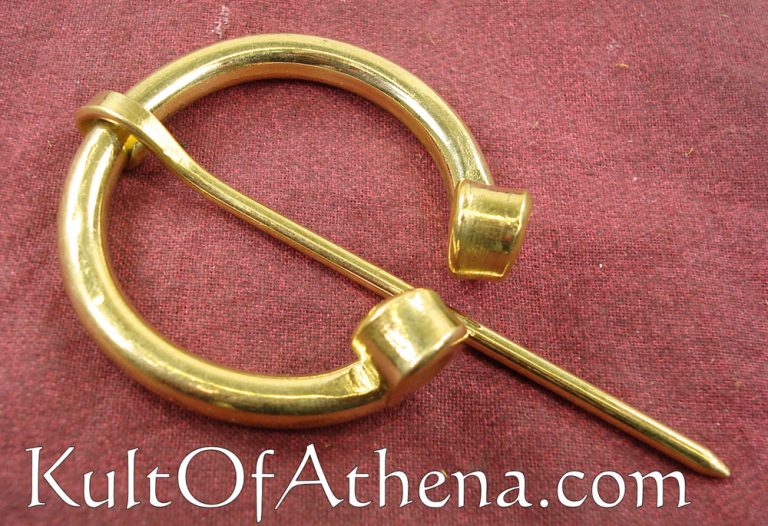 Brass Fibula with Rolled Ends