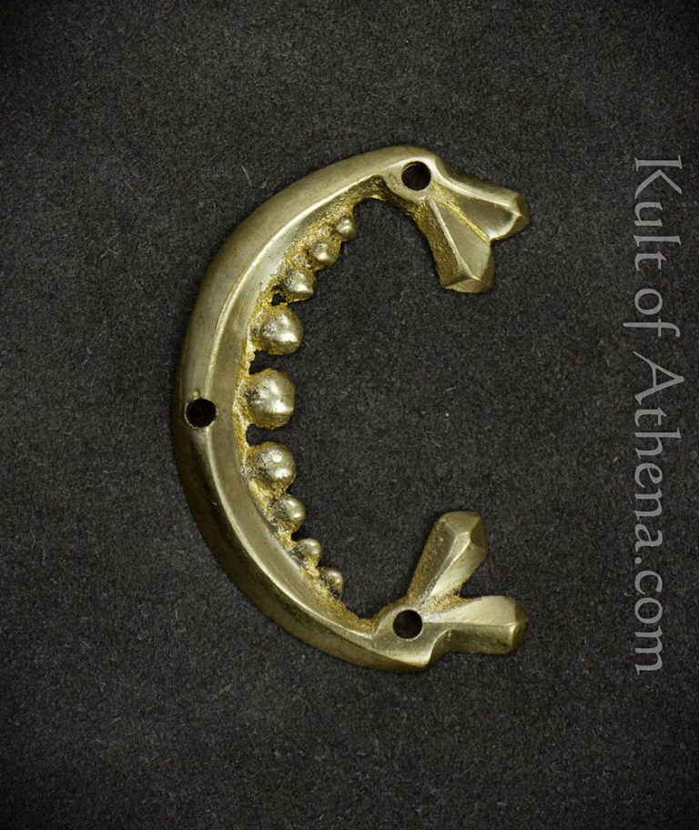 Brass Half Moon Leather Accents with Rivets - Large Stud / Concho - Set ...