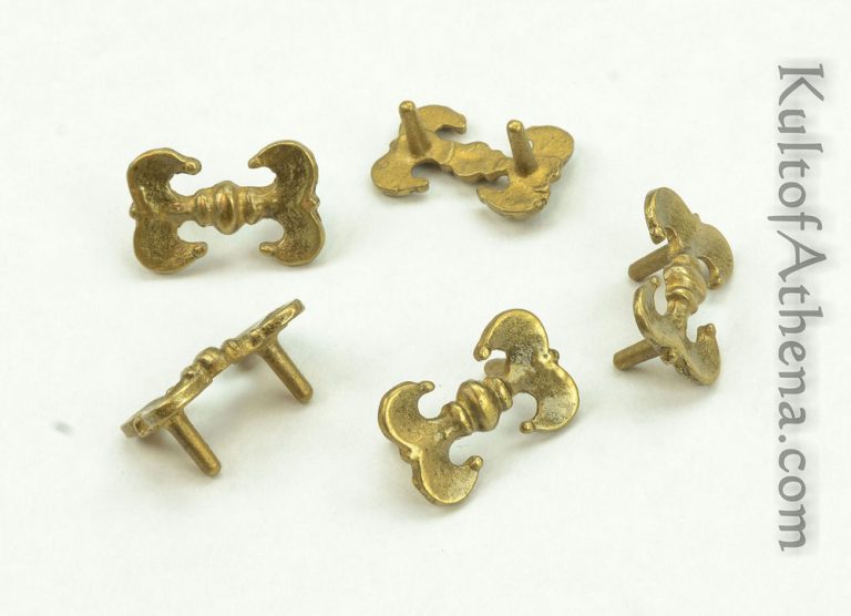 Brass High Medieval Belt Studs - Set of 5