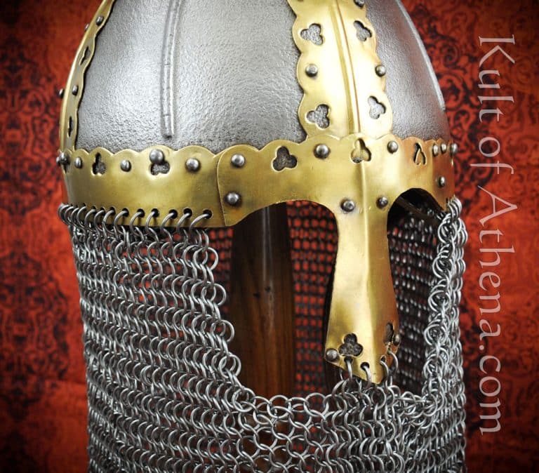 Russian Medieval Boyar Helm with Chain Mail Camail