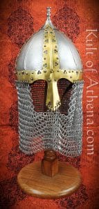 Russian Medieval Boyar Helm with Chain Mail Camail