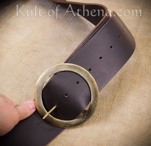 Leather Twin-Buckle Baldric - Brown - Right Handed