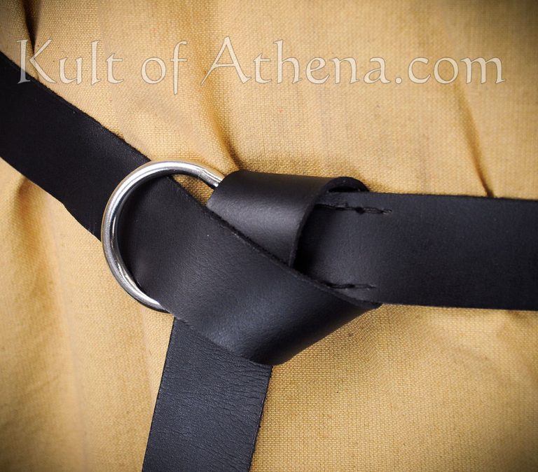 Double Strap Hanging Sword Belt - Black