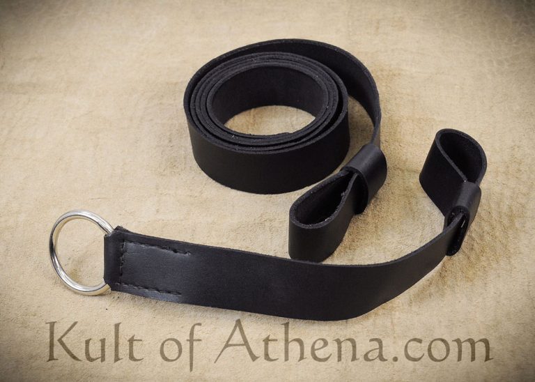 Double Strap Hanging Sword Belt - Black