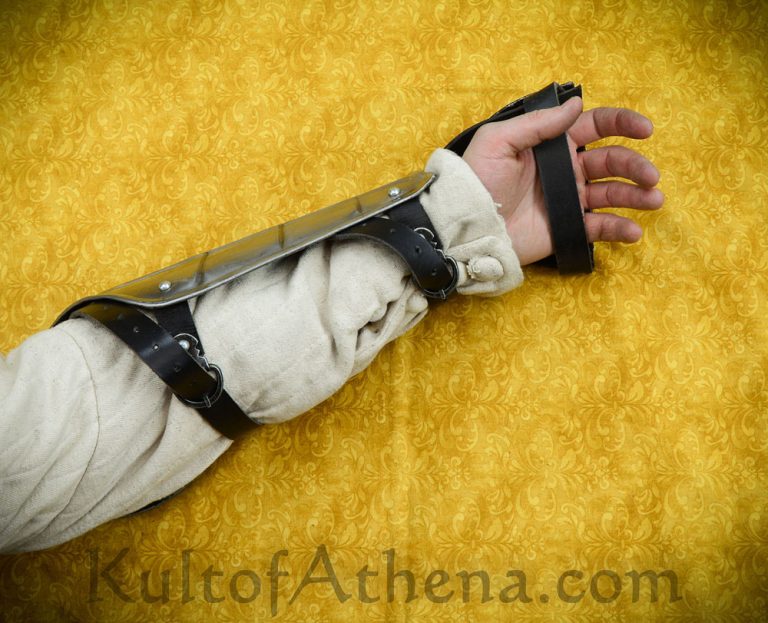 Bracers with Hand and Elbow Armor - 18 Gauge Steel