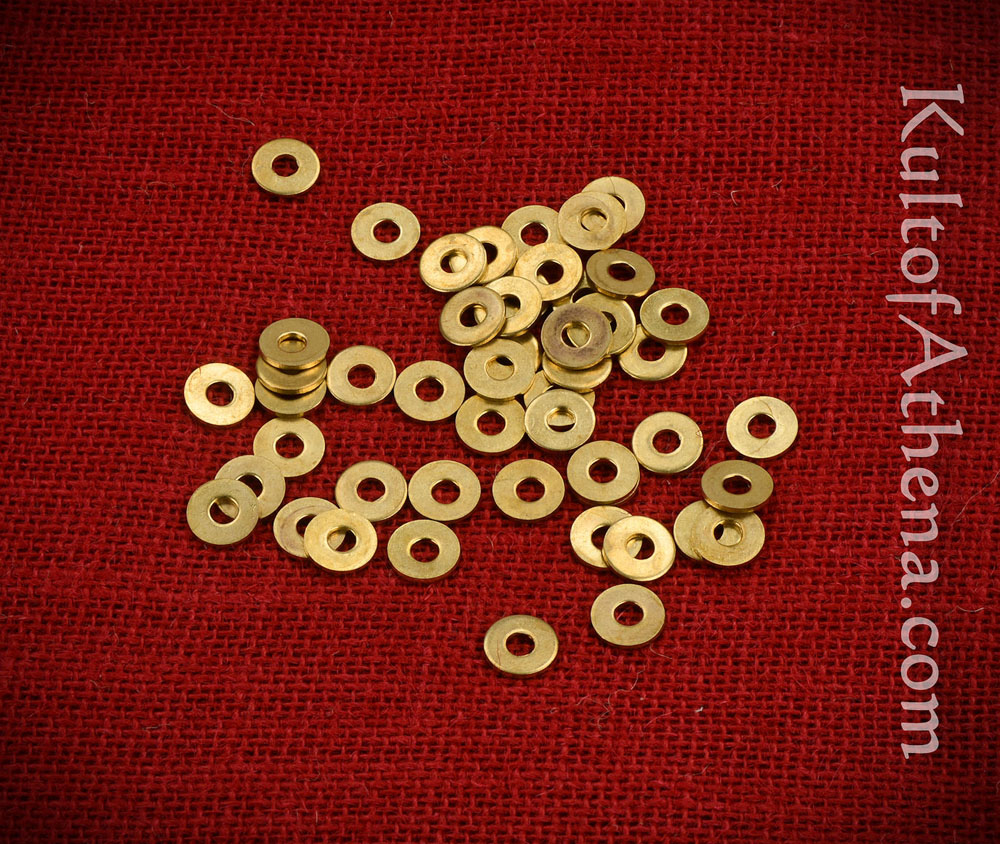 Loose Brass Washers for Armor Rivets - Set of 50