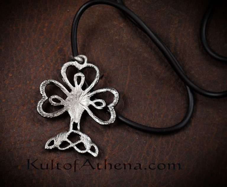 Celtic Knotwork Clover Cross Pendant