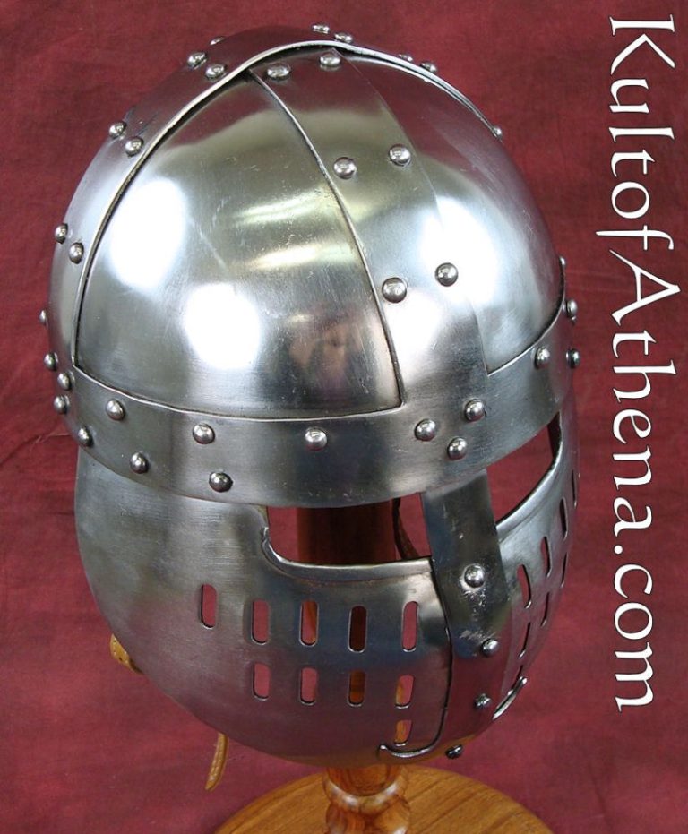 Norman Spangenhelm with Face Guard - 14 Gauge Steel - Lord of Battles ...