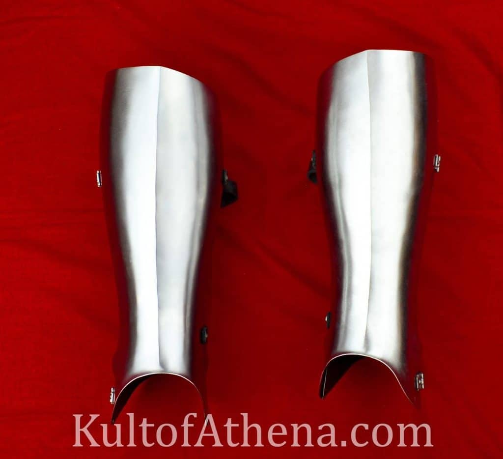 Age of Craft - 14th Century Anatomical Greaves - Tempered 18-20 Gauge ...