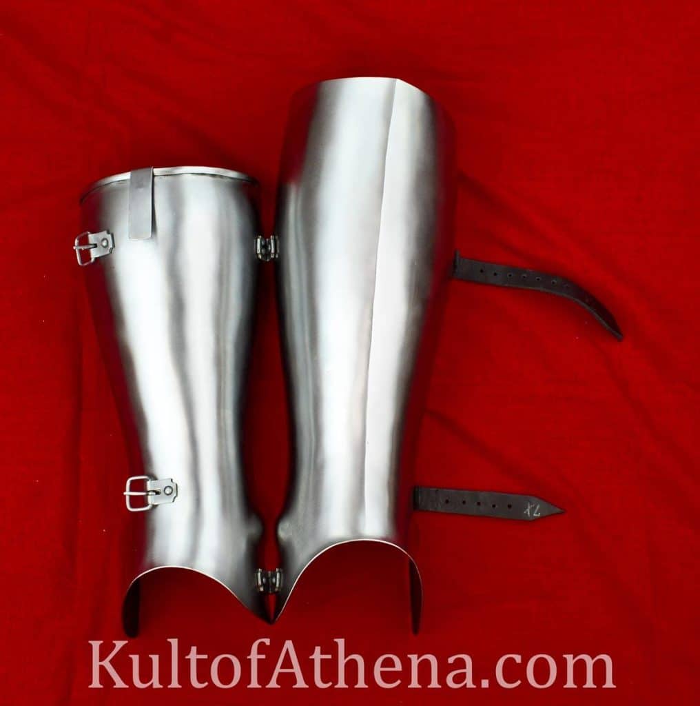 Age of Craft - 14th Century Anatomical Greaves - Tempered 18-20 Gauge ...