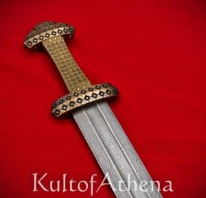 Bronze Hilt Danish Viking Sword with Damascus Blade - Deepeeka Primus ...