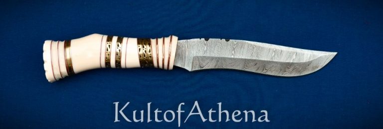 Devil's Edge - Dragontooth Fighting Damascus Dagger - Kult of Athena