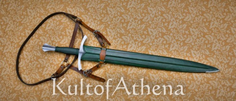 Valiant Armoury Craftsman Series – Short Leaf Blade Sword with Scabbard ...
