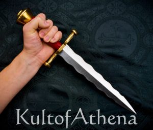 Devil's Edge - Medieval Flamberge Blade Dagger - High Carbon Steel ...