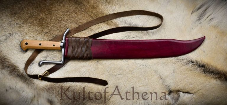 Landsknecht Emporium - Gustav Messer with Scabbard - Beechwood Grip ...